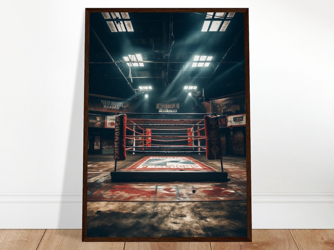 Poster Boxing Ring Print Framed Wall Art Sport Boxing Match Boxing ...