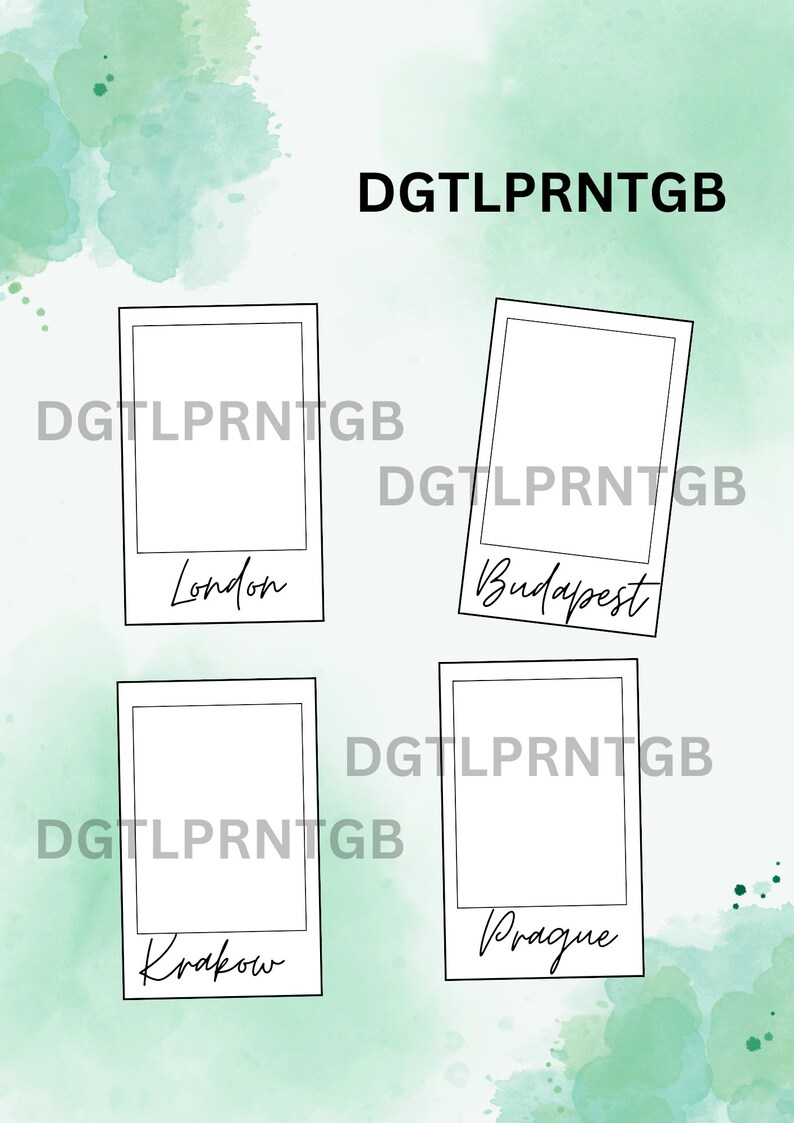 Cities Polaroid Frame, Make Your Own Polariod, Digital Print - Etsy