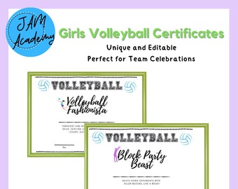 Swim Team Fun Certificates Awards Editable for Summer Camp, End of the ...