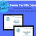 Swim Team Fun Awards Certificates, Editable End of Season (digital ...