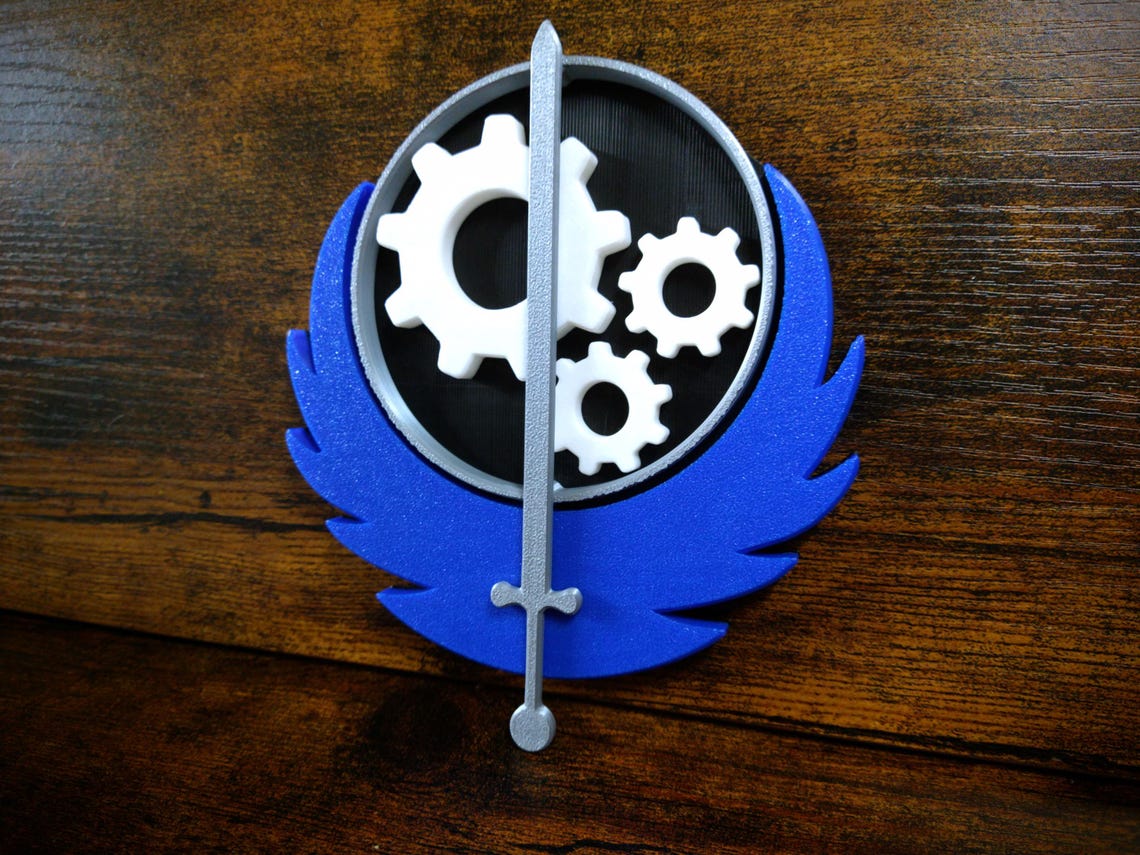 3D Fallout Brotherhood of Steel Emblem Wall Art - Etsy