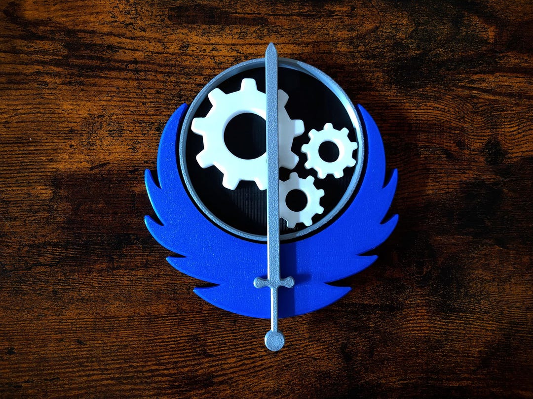 3D Fallout Brotherhood of Steel Emblem Wall Art - Etsy
