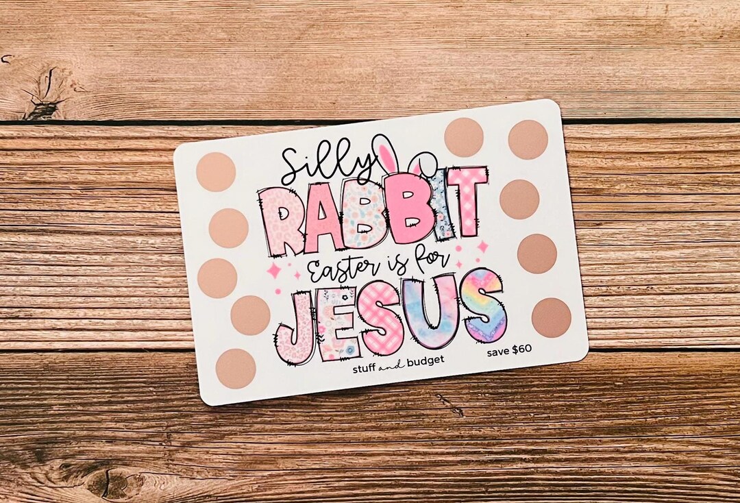 SILLY RABBIT Scratch off Saving Challenge | Save 60 - Etsy