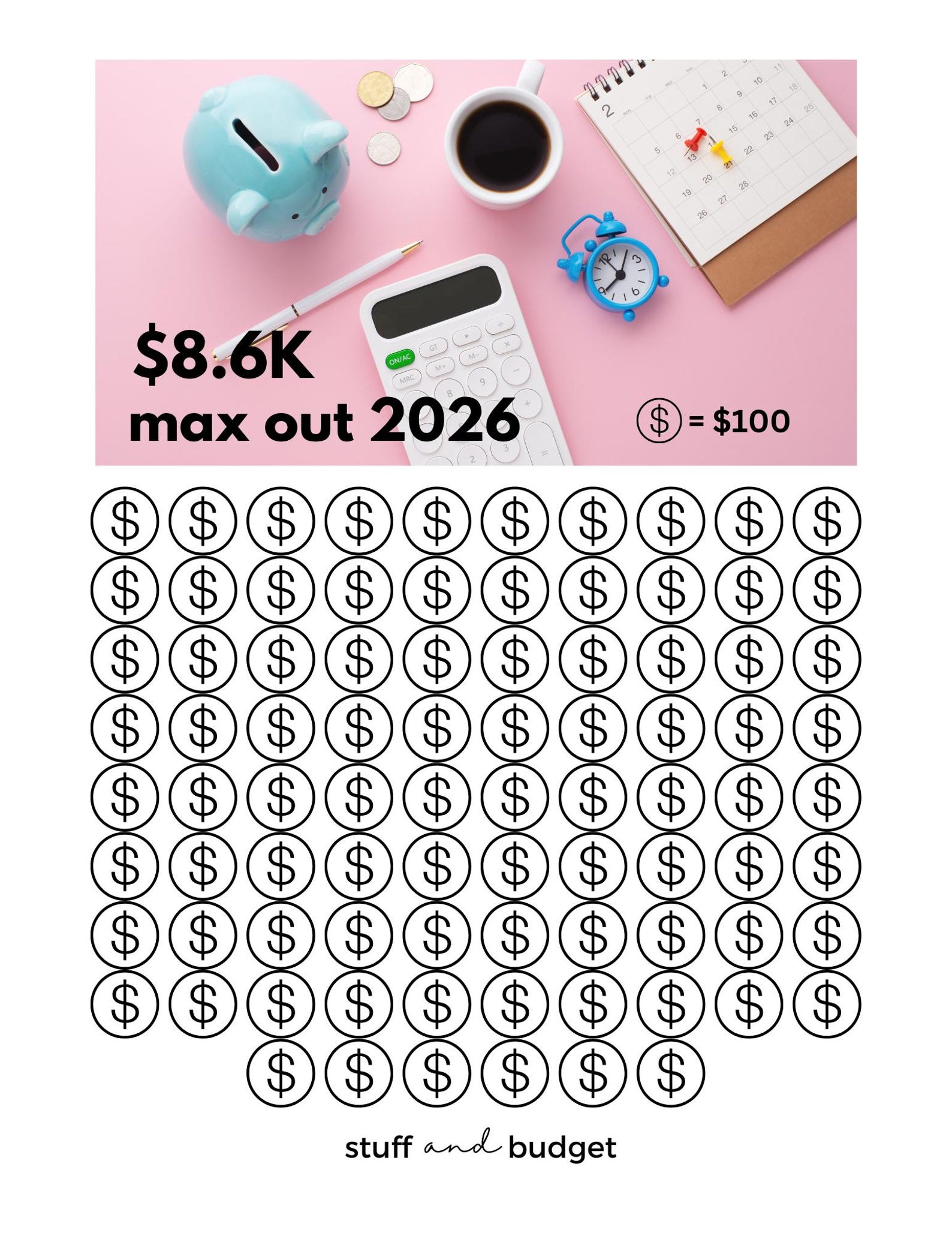 AGES 50+ 2026 Roth IRA Savings Tracker | A5 and A6 Dashboard Included ...