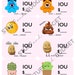 8 IOU Slips Variety Bundle Digital Download Super Cute - Etsy
