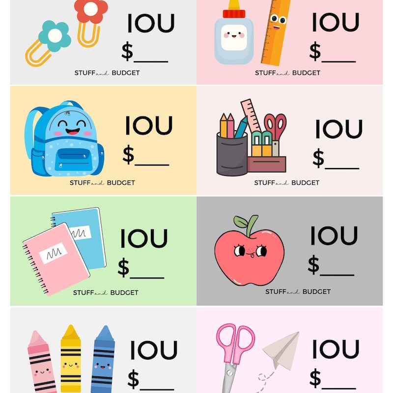 I.o.u Template - Etsy