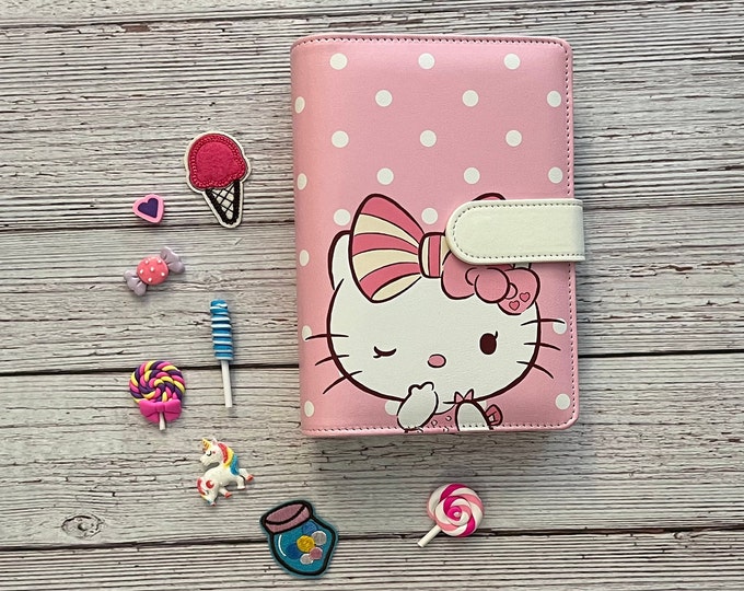 HELLO KITTY A6 Binder With Extra Accessories for Decorating Your Binder ...