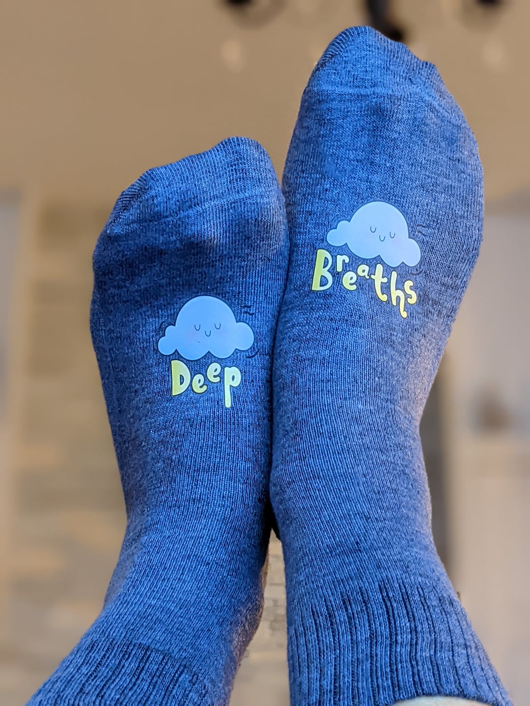 Deep Breaths Quarter Socks, Self-care Gift, OSFM (5-11) - Etsy
