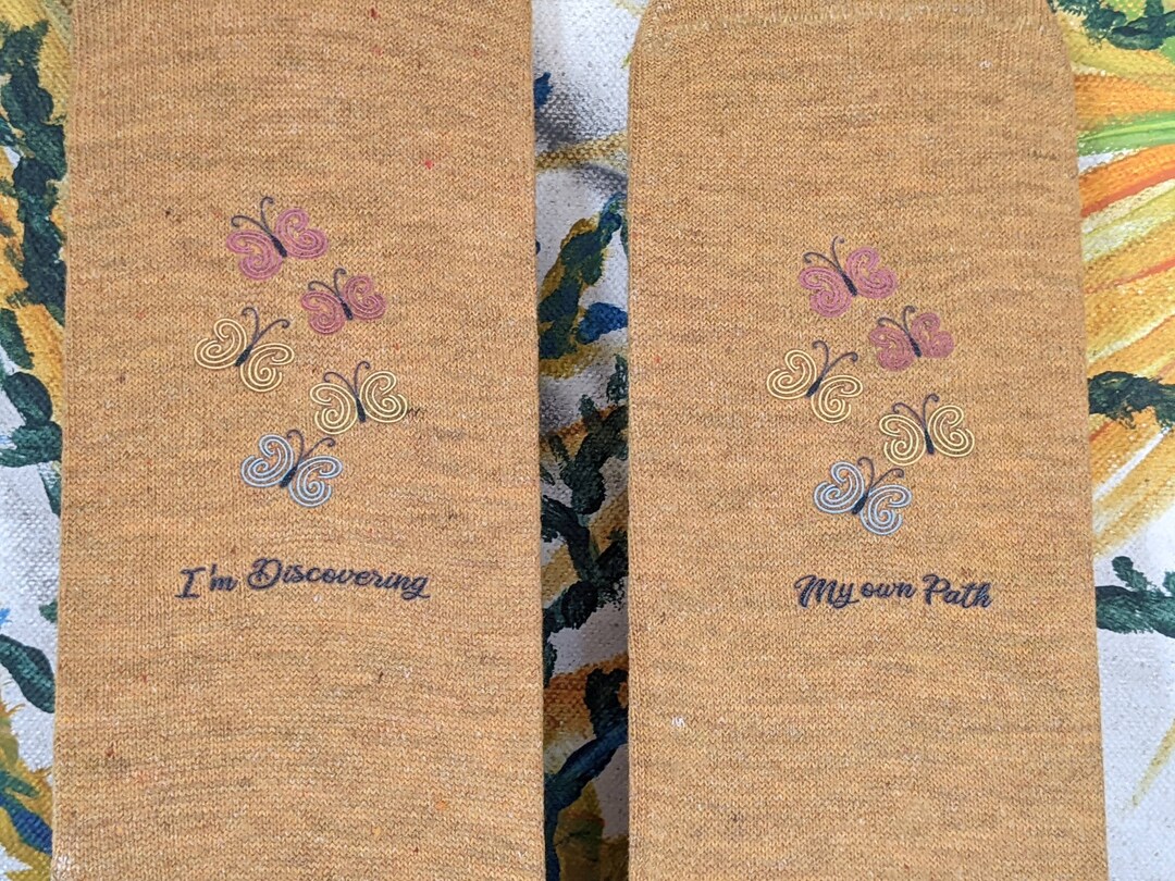 Butterfly Quarter Socks, Motivational Gift for Her (OSFM 5-11) - Etsy