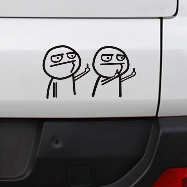 Middle Finger Car Sticker - Etsy