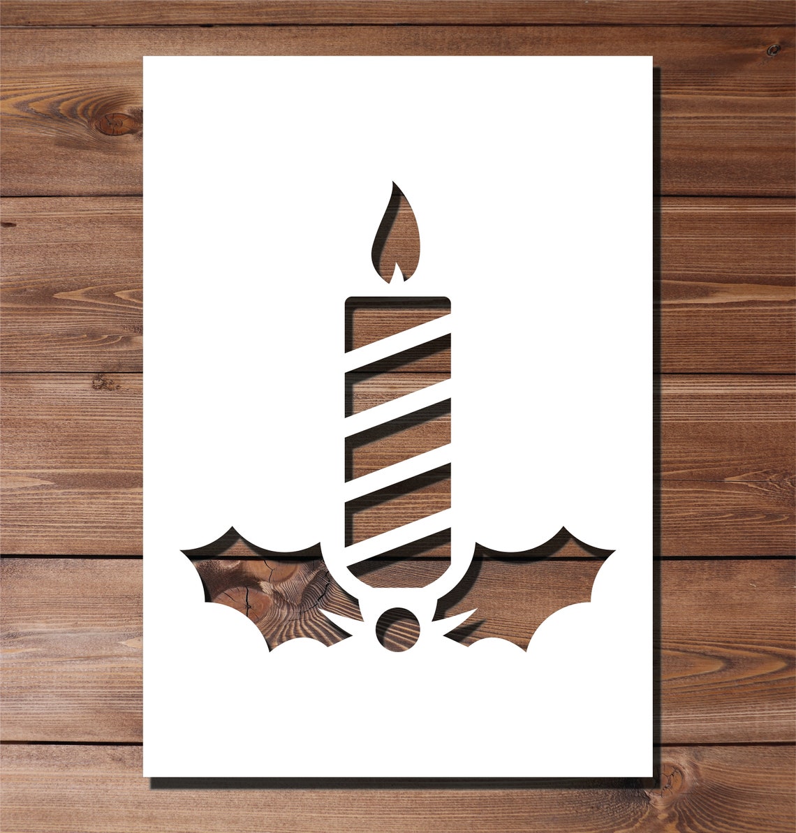 Festive Candle Stencil A4 A3 Size 190 Micron Mylar Reusable Flexible ...