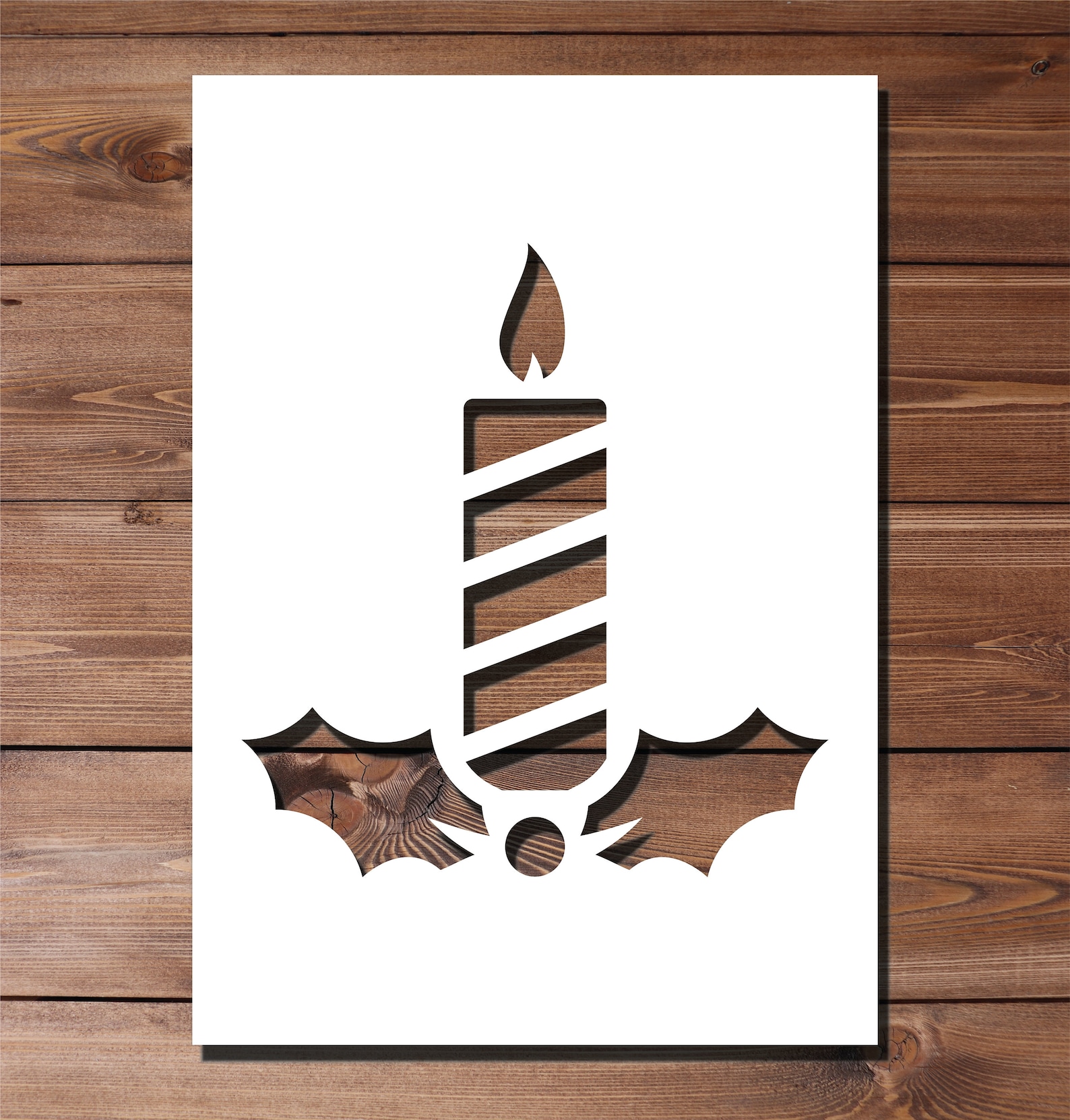 Festive Candle Stencil A4 A3 Size 190 Micron Mylar Reusable Flexible ...