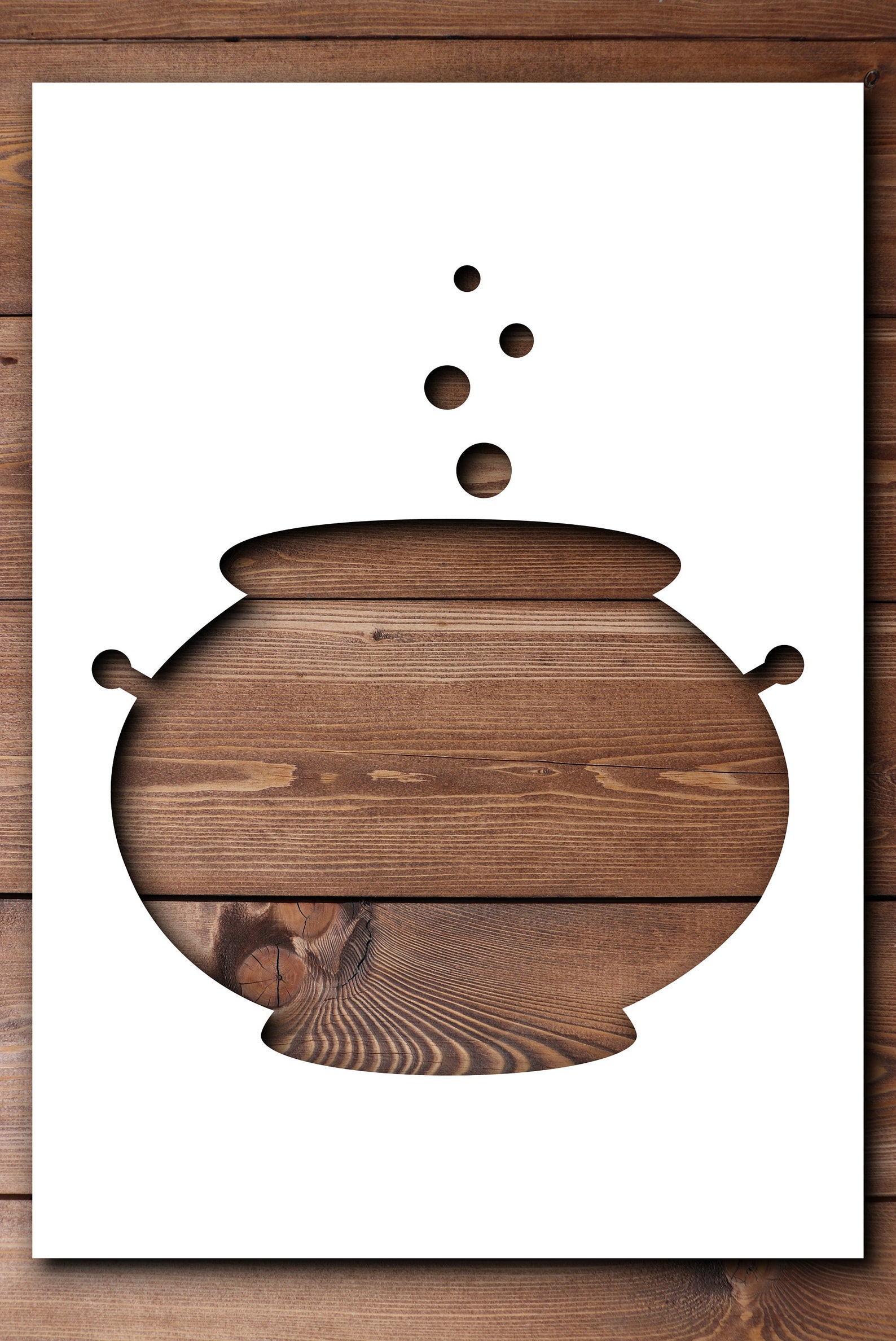 Witch's Potion Cauldron Stencil A4 A3 Size 190 Micron Reusable Flexible ...