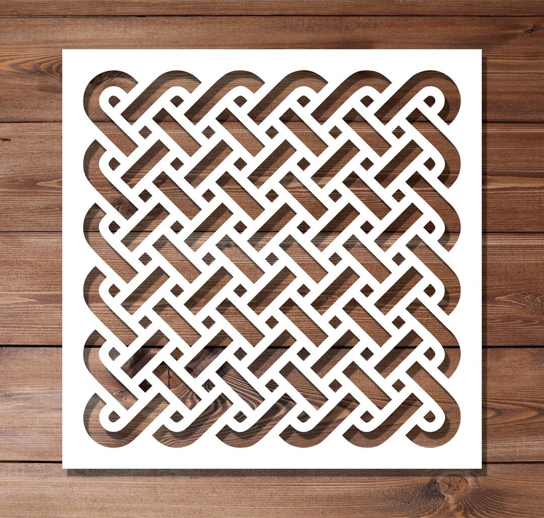 Celtic Knot Pattern Stencil - 30cm X 30cm Size - 250 Micron Mylar ...