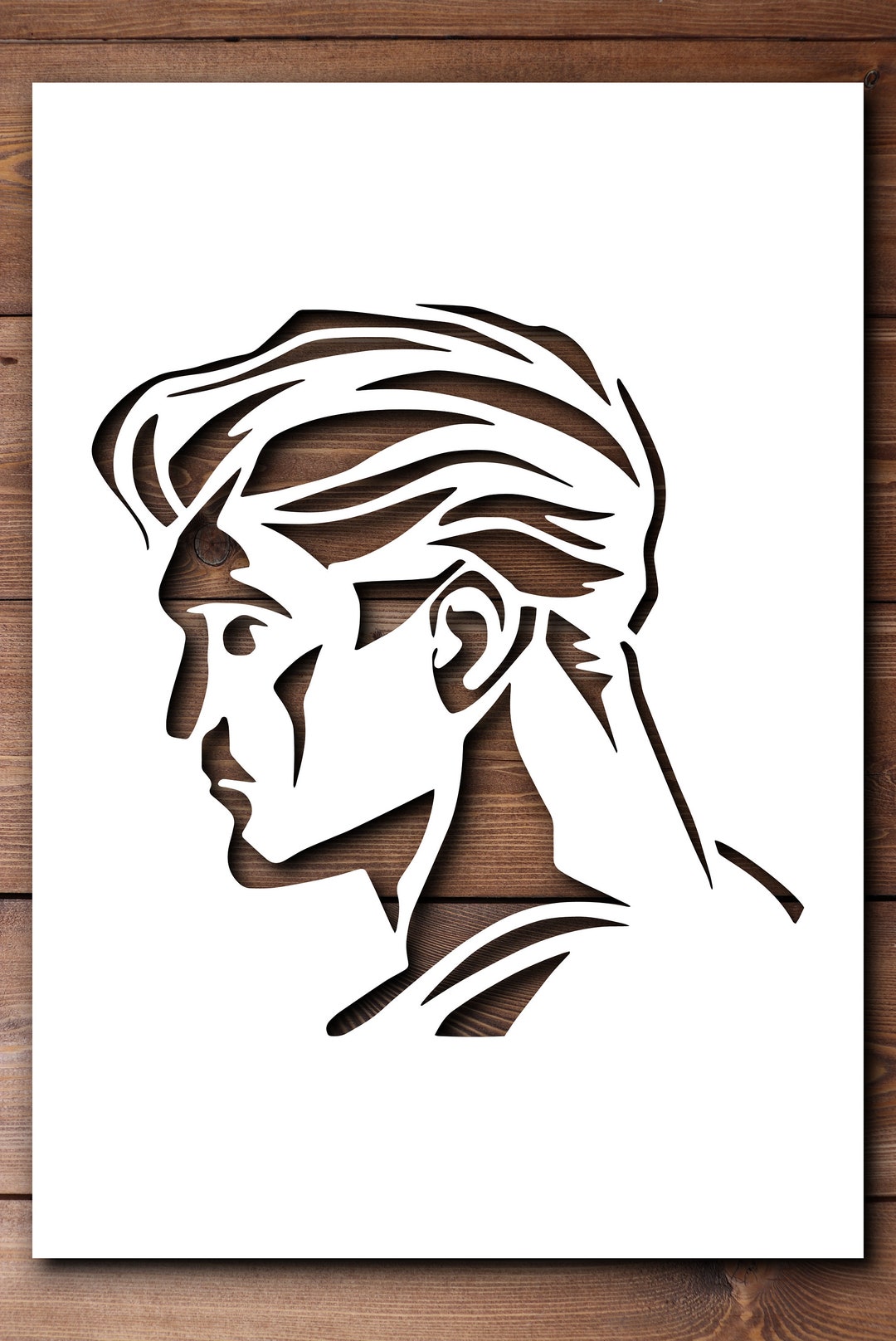 Art Deco Man Stencil A4 A3 Size 190 Micron Mylar Reusable Flexible Home ...