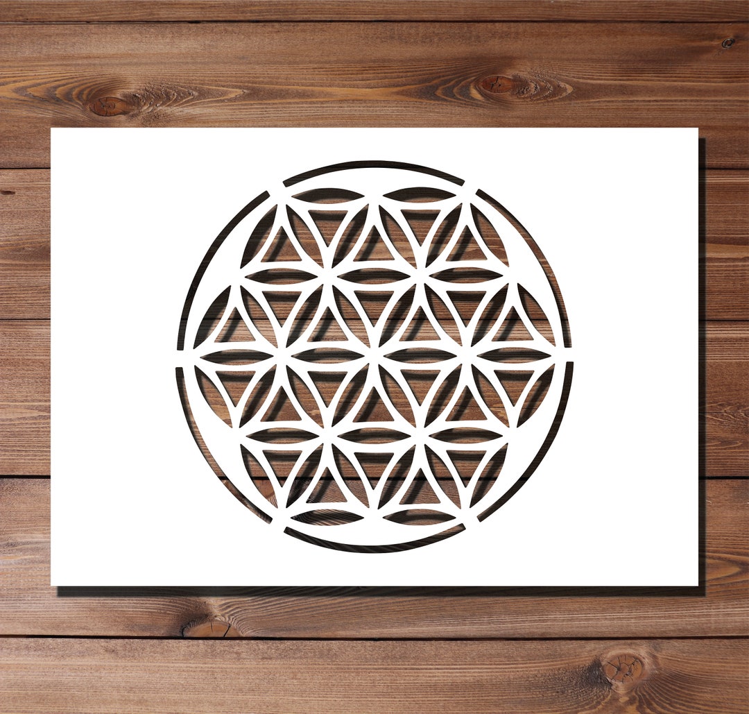 Zen Om Mandala Stencil - A4 A3 Size 190 Micron Mylar Reusable Flexible ...