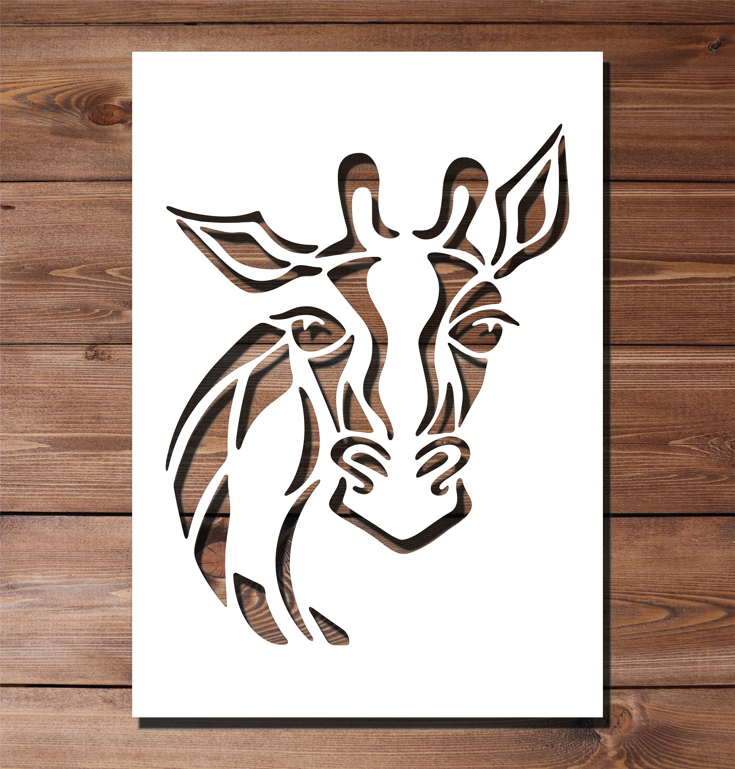Giraffe Stencil - A4 A3 Size 190 Micron Mylar Reusable Flexible Home ...