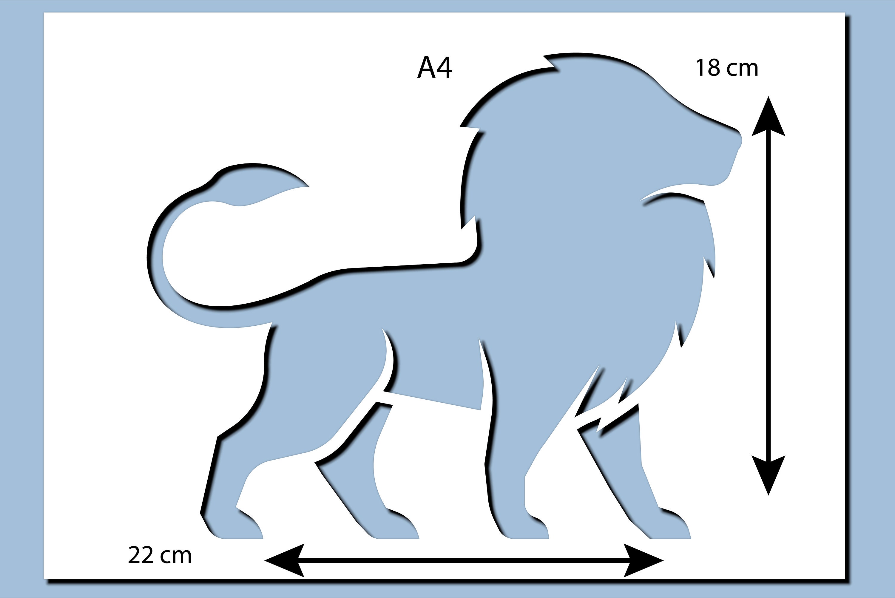 Lion Stencil A4 A3 Size 190 Micron Mylar Stencil Reusable Flexible Home ...