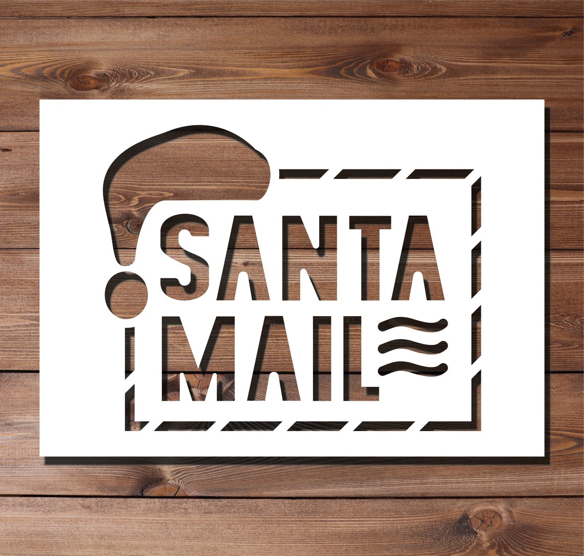 Santa Mail Stencil A5 A4 A3 Size 190 Micron Mylar Reusable Flexible ...