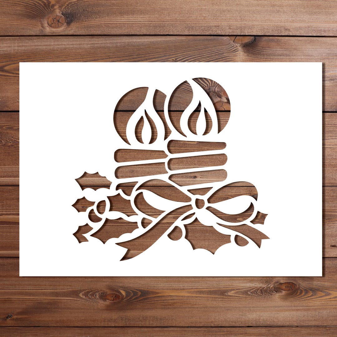 Candles Stencil A4 A3 Size - 190 Micron Mylar Reusable Flexible Home ...