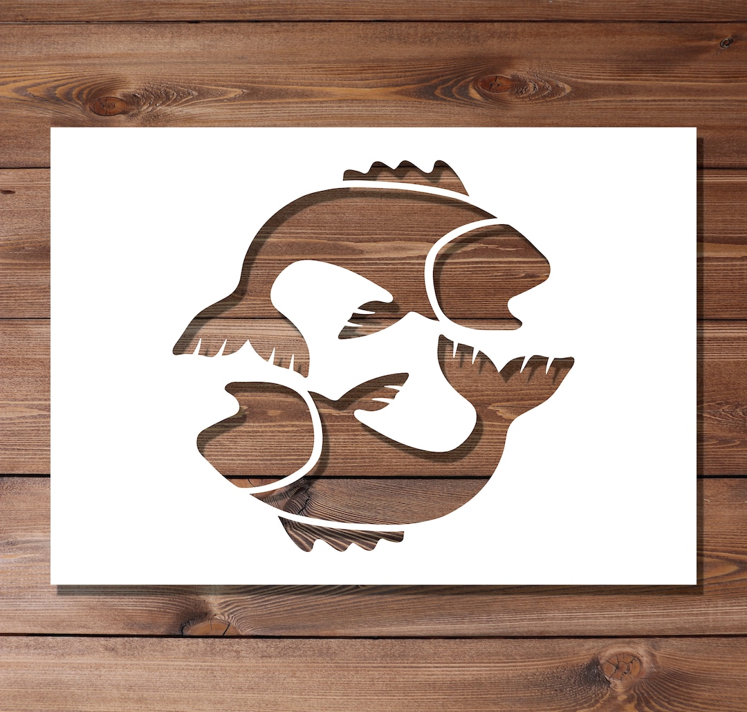 Fish - Pisces Zodiac Stencil - A4 A3 Size - 190 Micron Mylar Reusable ...