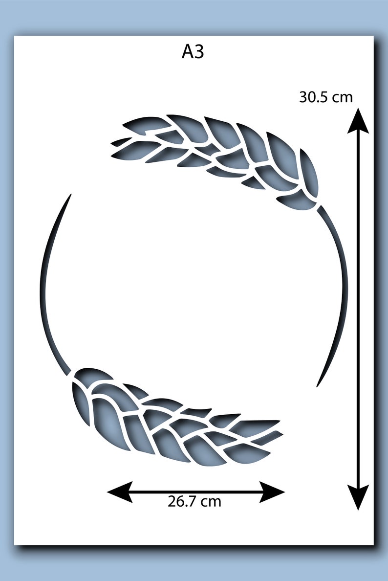 Wheat Stencil A4 A3 Size 190 Micron Mylar Reusable Flexible Home Decor ...