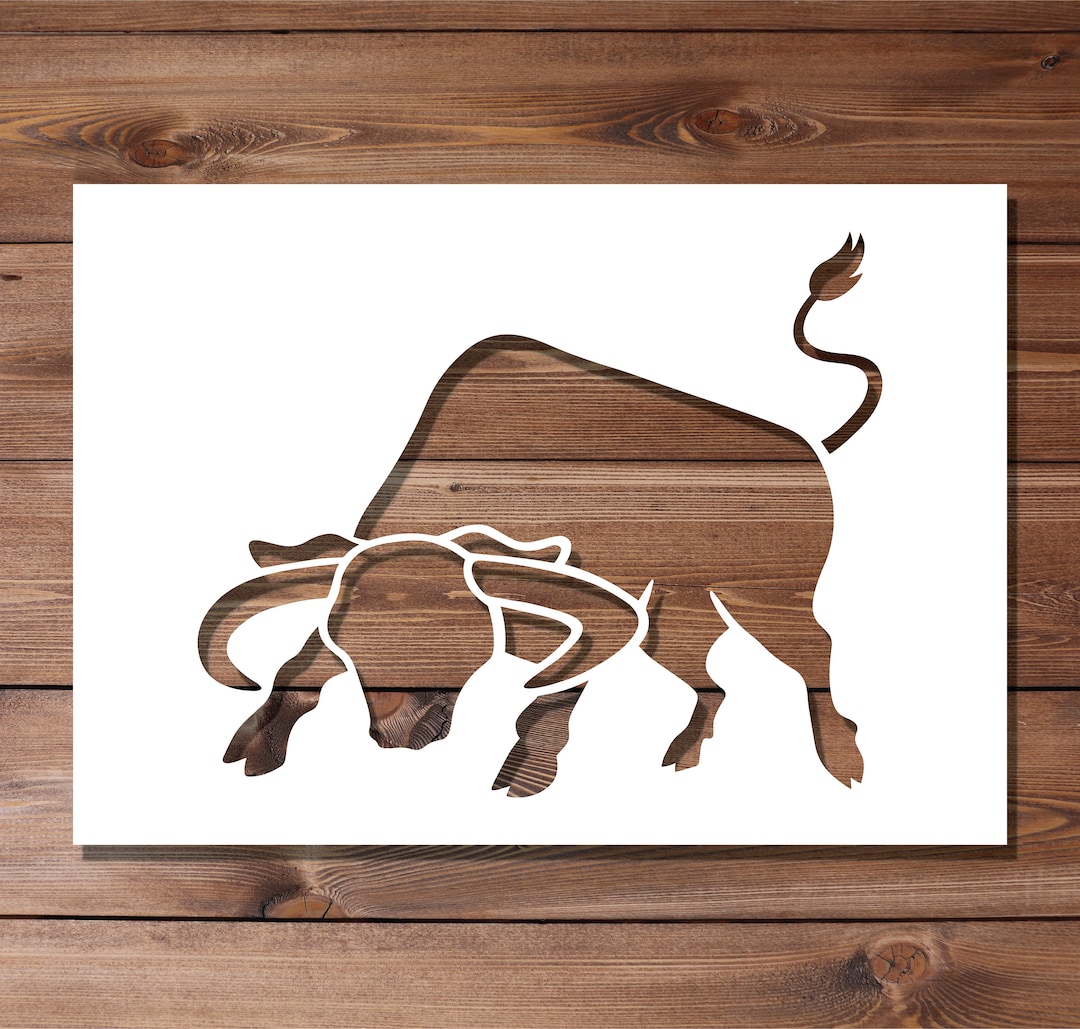 Bull - Taurus Zodiac Stencil - A4 A3 Size - 190 Micron Mylar Reusable ...
