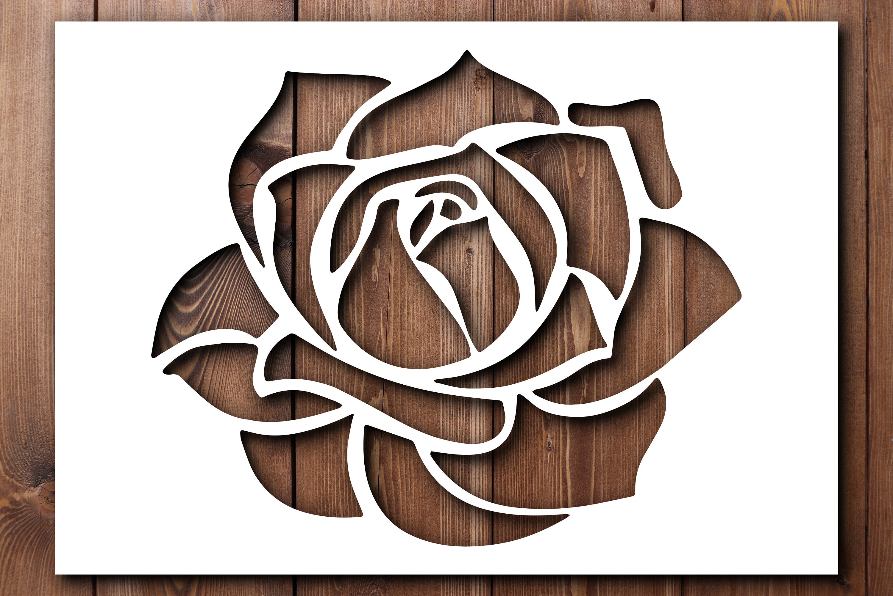 Rose Stencil A5 A4 A3 Size 190 Micron Mylar Petals Reusable Flexible ...