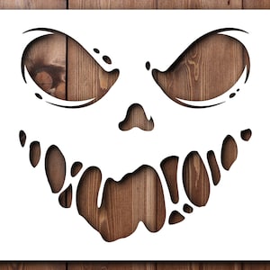 Scary Face Stencil A4 A3 Size 190 Micron Mylar Reusable Flexible Home ...