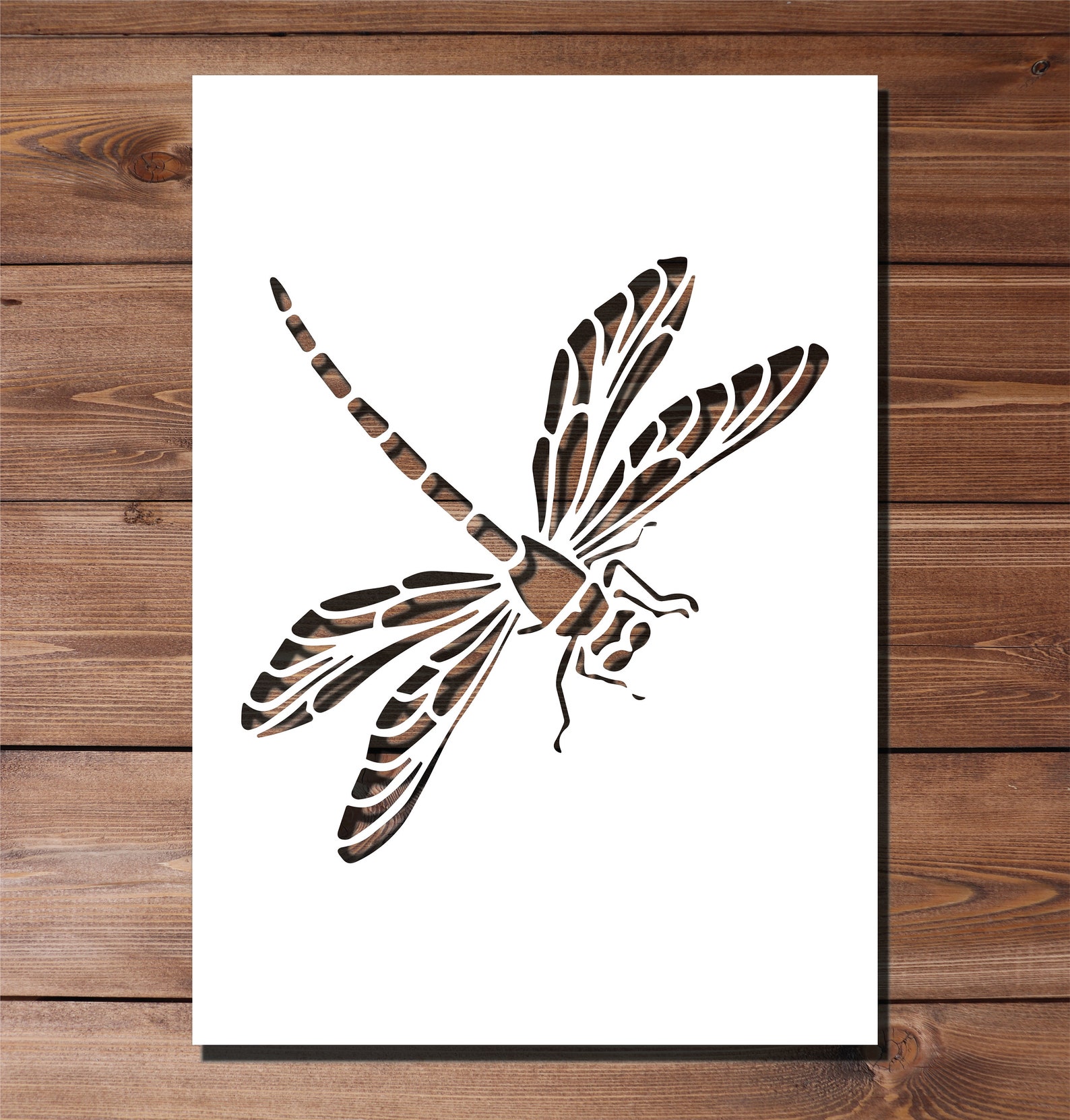 Dragonfly Stencil - A4 A3 Size 190 Micron Mylar Reusable Flexible Home ...