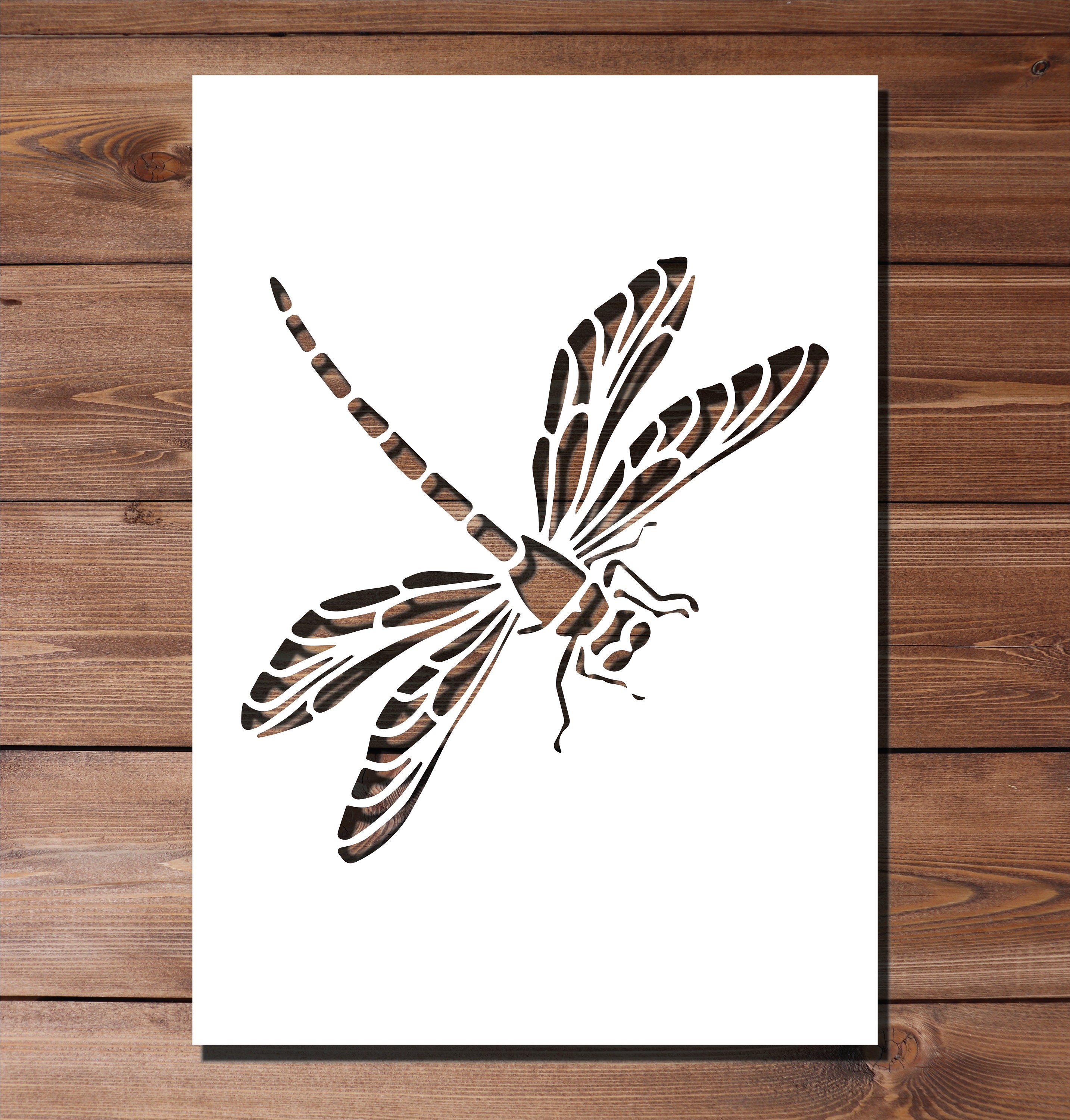 Printable Dragonfly Stencil