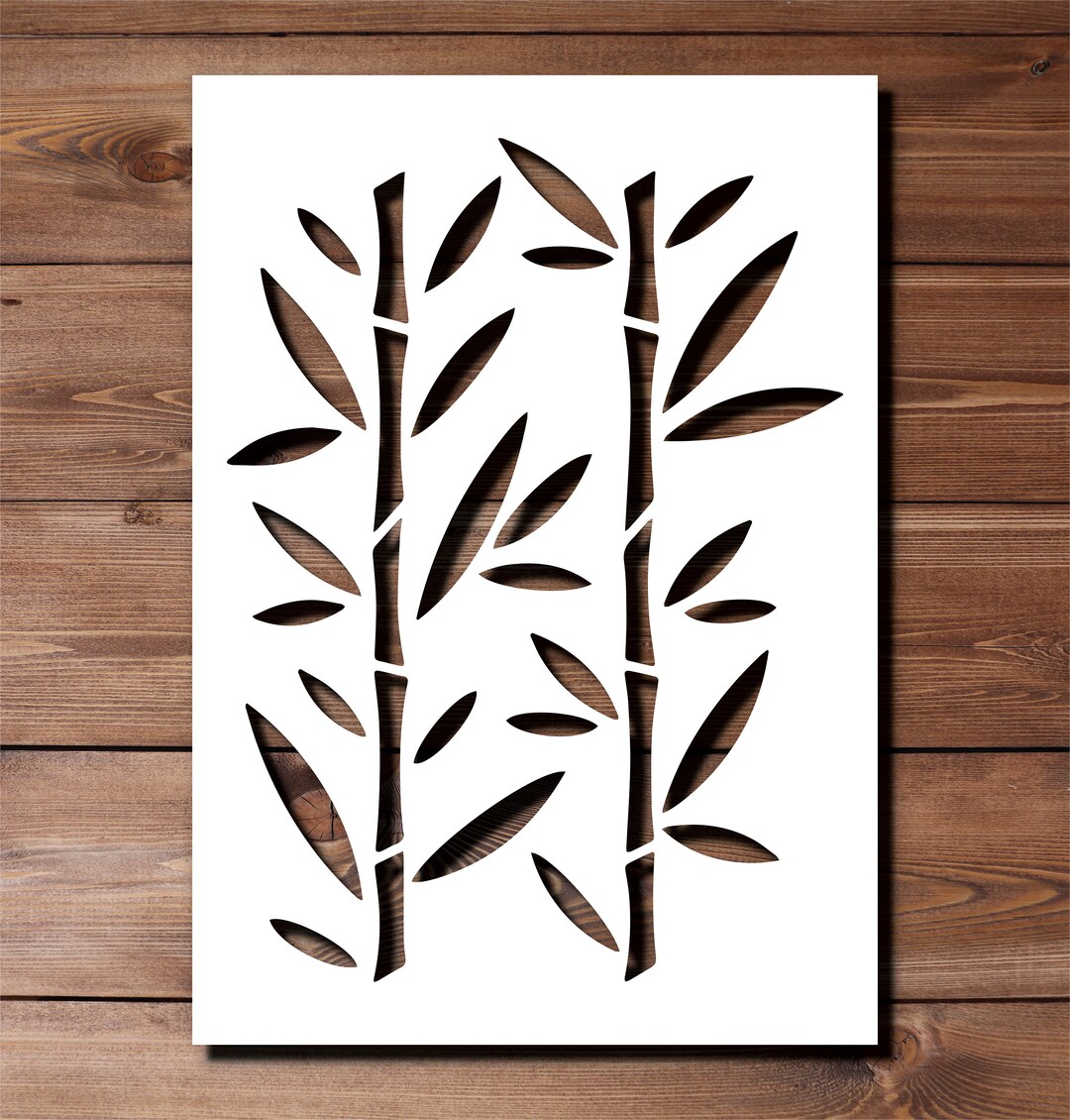 Bamboo Stencil A4 A3 Size 190 Micron Mylar Reusable Flexible Home Decor ...
