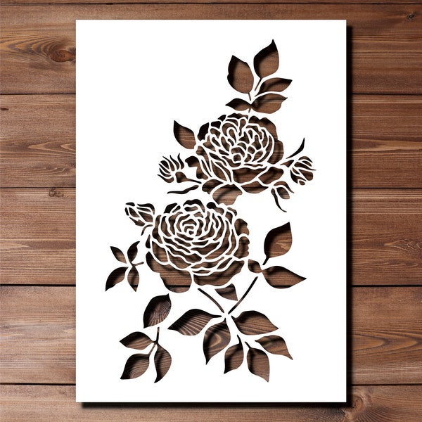 Rose Stencil - Etsy