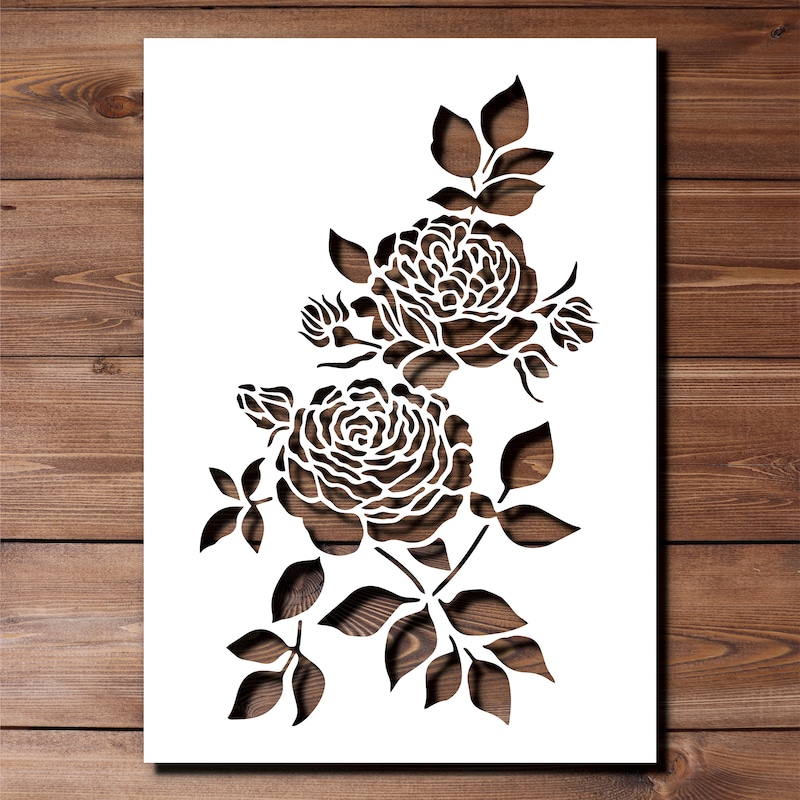 Rose Stencil - Etsy