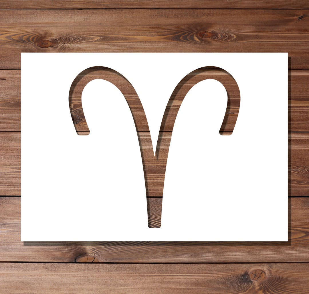 Aries Symbol Zodiac Stencil - A4 A3 Size - 190 Micron Mylar Reusable ...