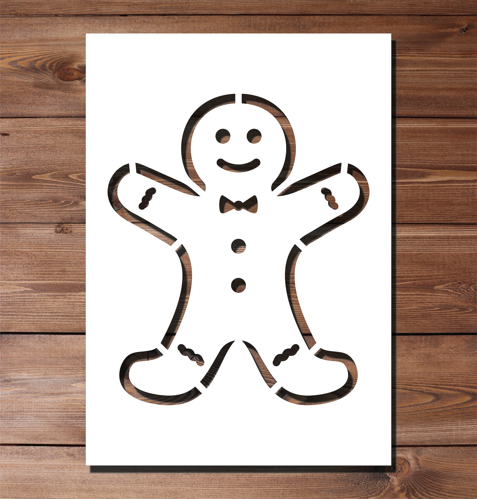 Gingerbread Man Stencil A4 A3 Size 190 Micron Mylar Reusable Flexible ...
