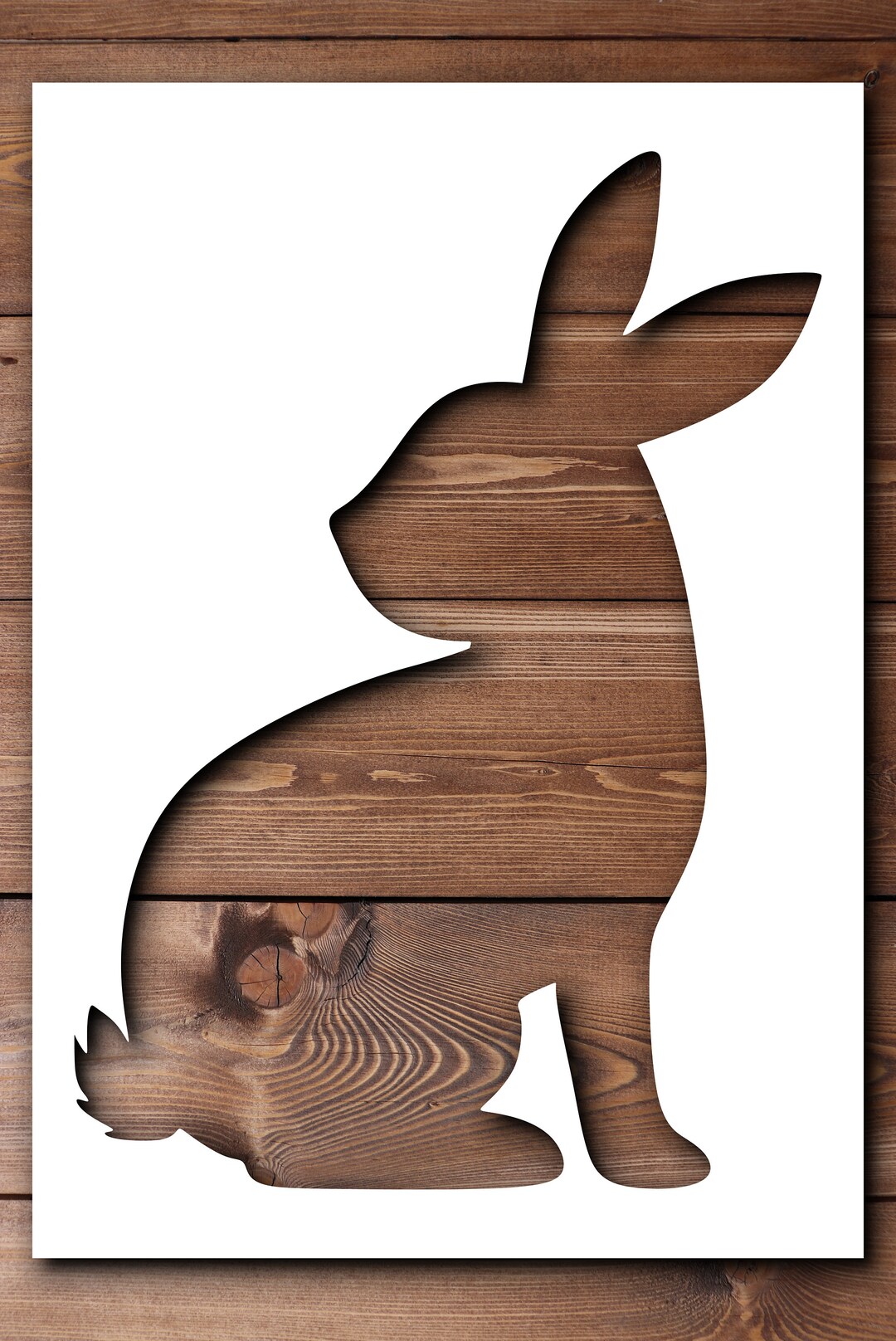 Rabbit Stencil A4 A3 Size 190 Micron Mylar Reusable Flexible Home Decor ...