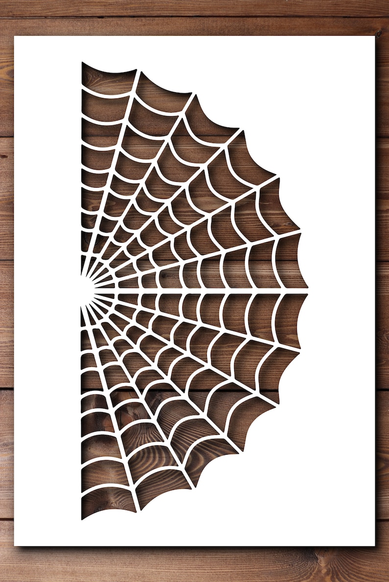 Spider Web Stencil A4 A3 Size 190 Micron Mylar Reusable Flexible Home ...