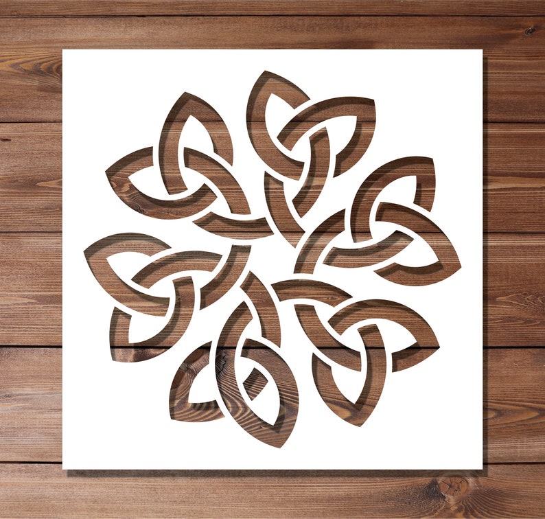 Celtic Knot Pattern Stencil - 30cm X 30cm Size - 250 Micron Mylar ...