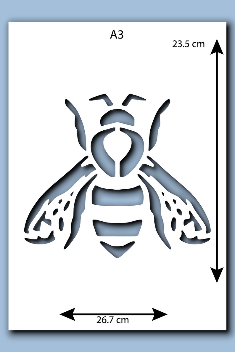 Bee Stencil A4 A3 Size 190 Micron Mylar Reusable Flexible Home Honey ...