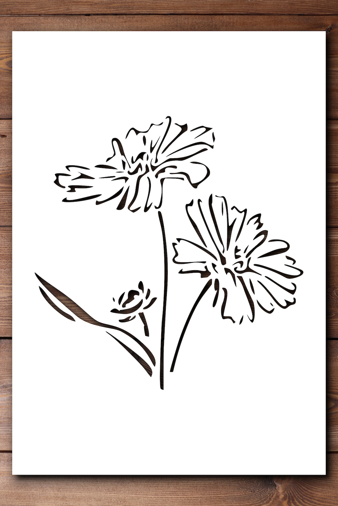 Daisy Flower Stencil A4 A3 Size 190 Micron Mylar Petals Reusable ...