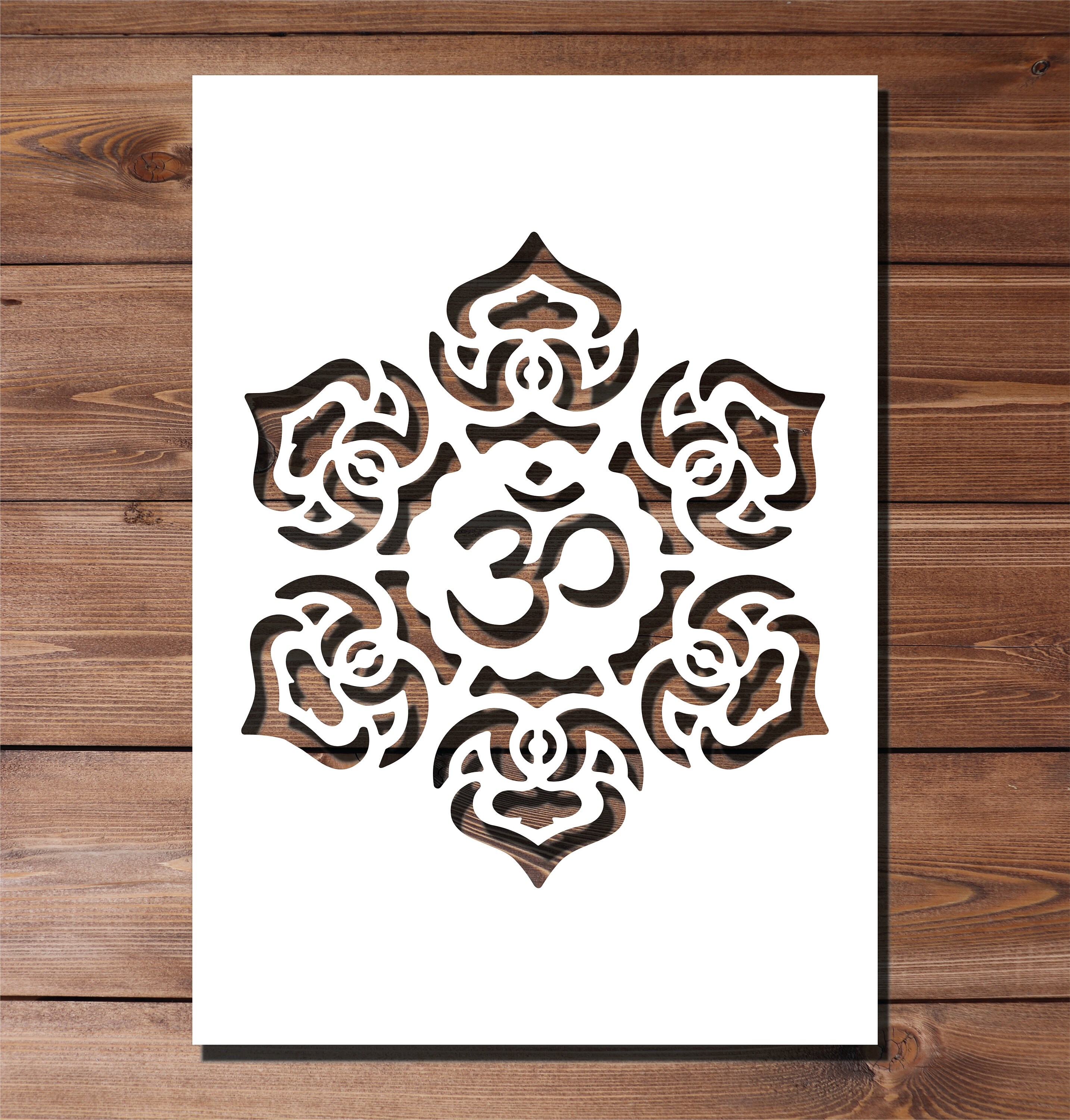 Om Zen Stencil - A4 A3 Size 190 Micron Mylar Reusable Flexible Home ...