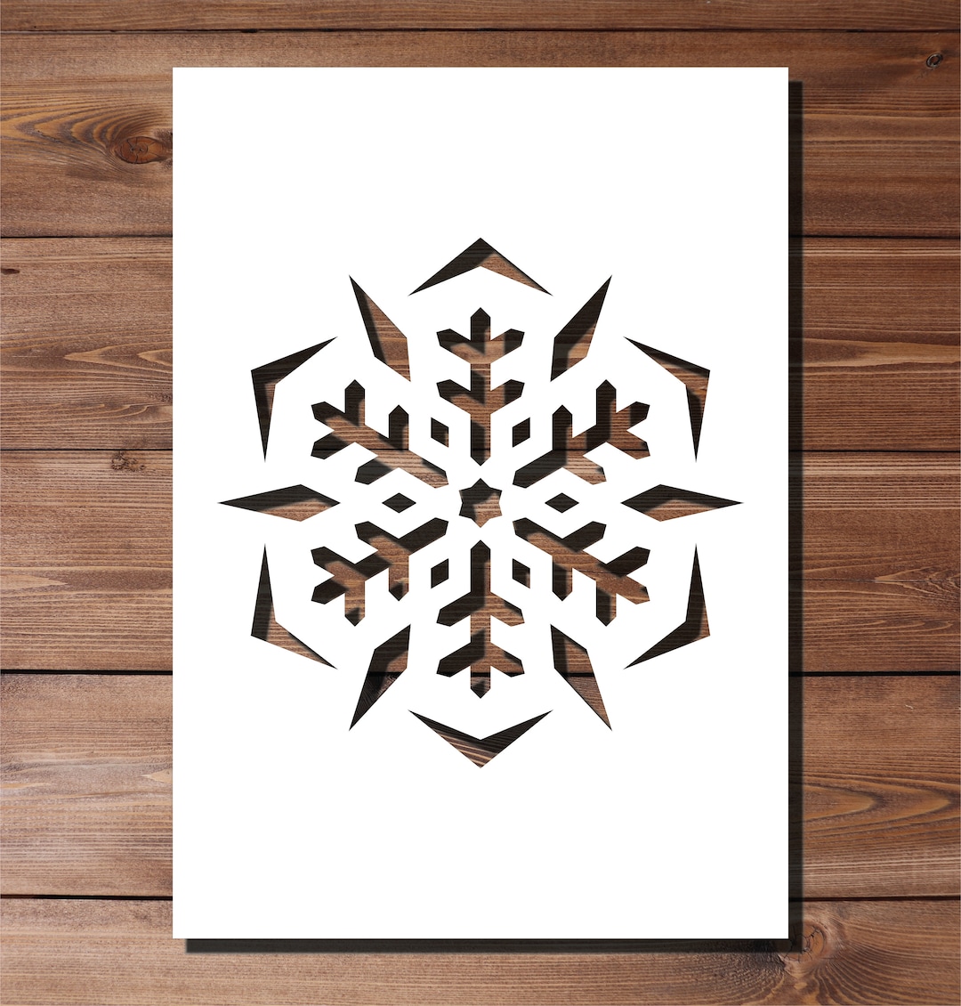 Snowflake Stencil A4 A3 Size 190 Micron Mylar Reusable Flexible Home ...