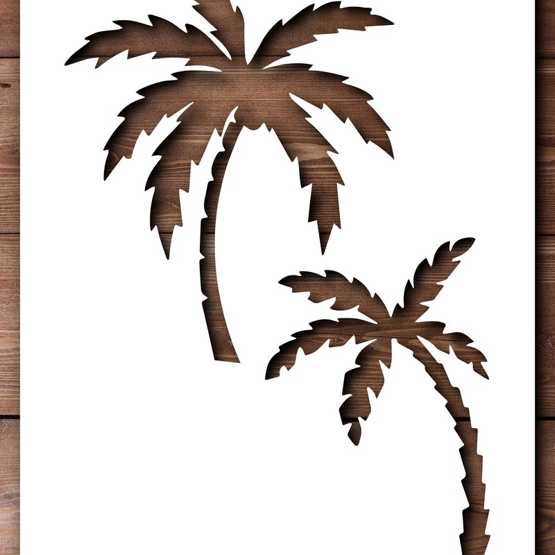 Palm Tree Stencil - Etsy