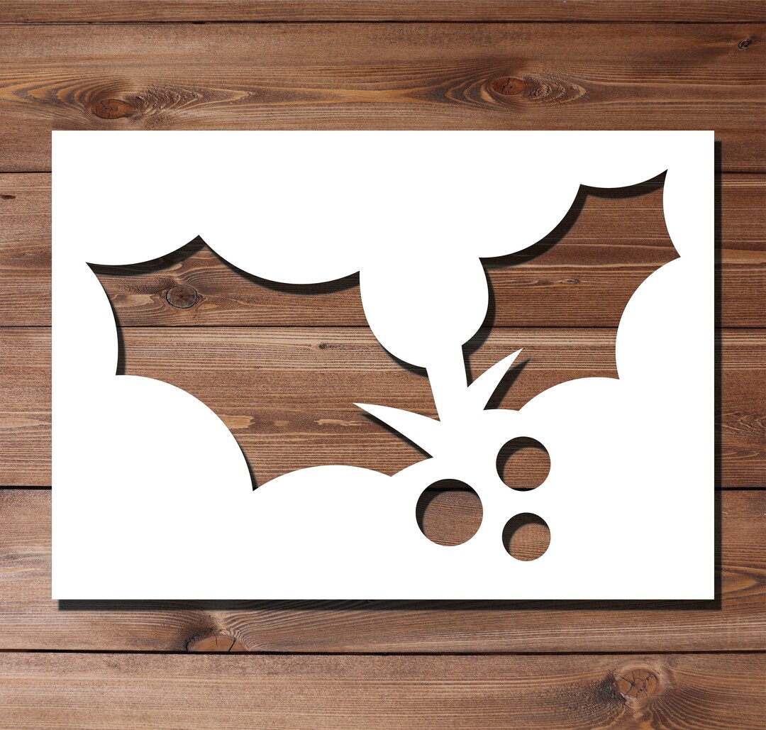 Holly Stencil A4 A3 Size 190 Micron Mylar Reusable Flexible Home Decor ...