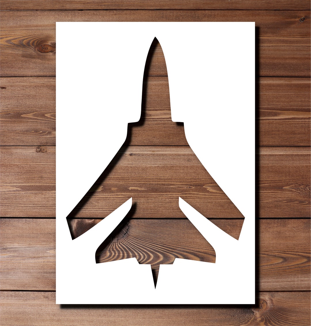 Fighter Jet Stencil A4 A3 Size 190 Micron Mylar Reusable Flexible Home ...