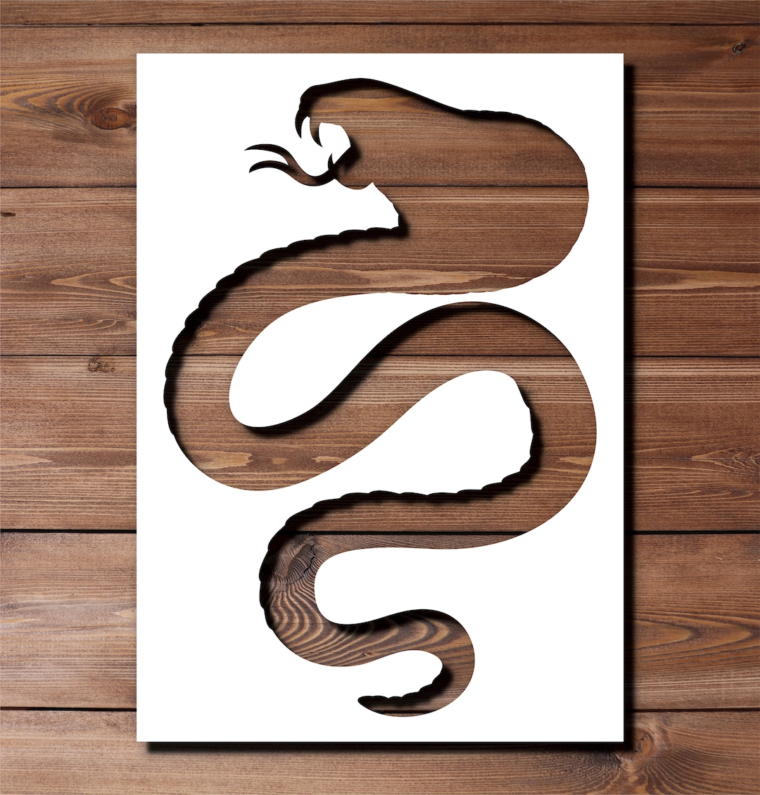 King Cobra Stencil A4 A3 Size 190 Micron Mylar Petals Reusable Flexible ...