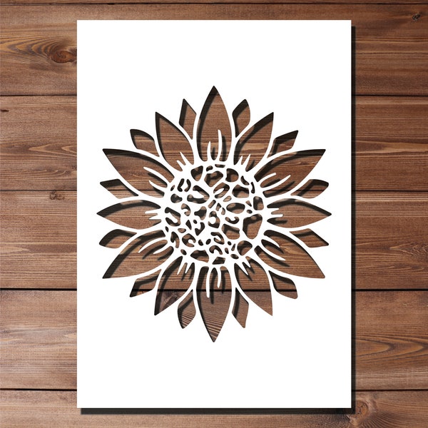 Sunflower Stencil - Etsy