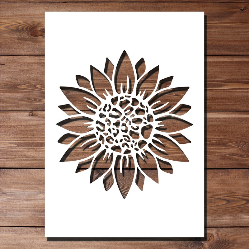 Sunflower Stencil - Etsy