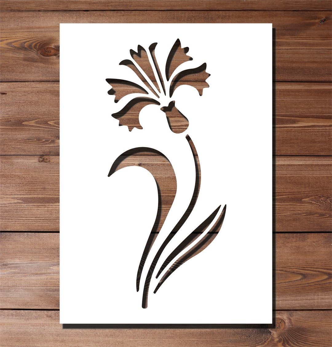 Daffodil Flower Stencil - A4 A3 Size 190 Micron Mylar Reusable Flexible ...